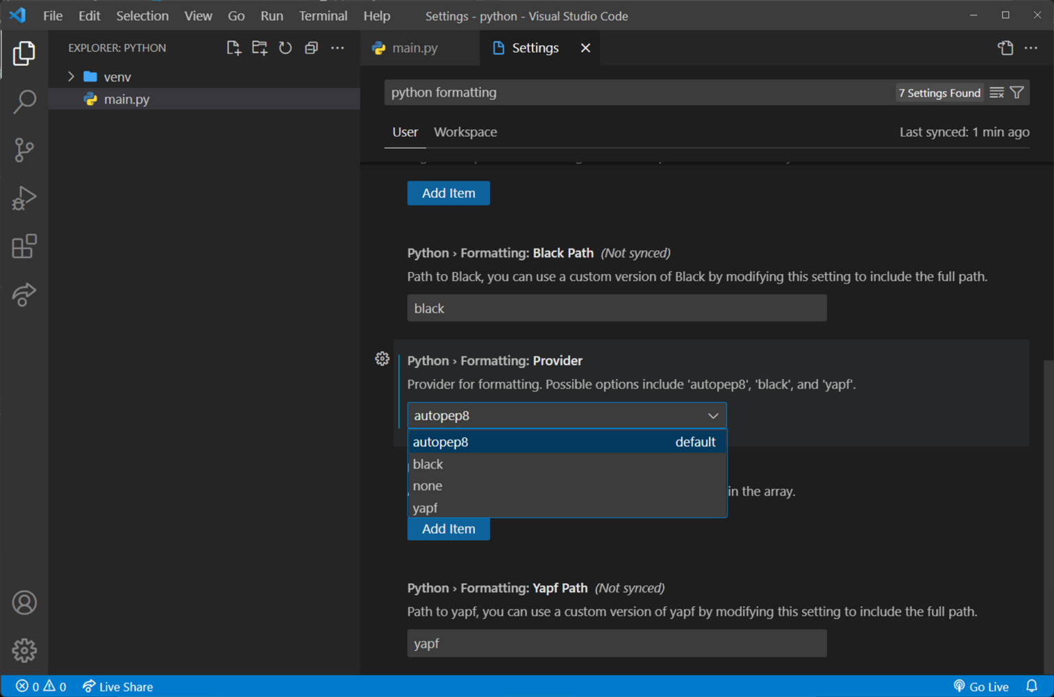 autopep8 설치 및 설정 (VScode) : 자동으로 코딩 컨벤션 따르기 - H-A